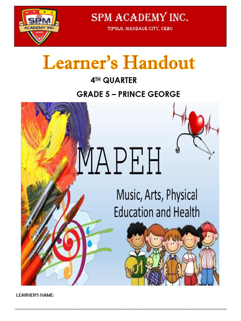 4th QUARTER MAPEH 5 MODULE | PDF | Softball | Interval (Music)