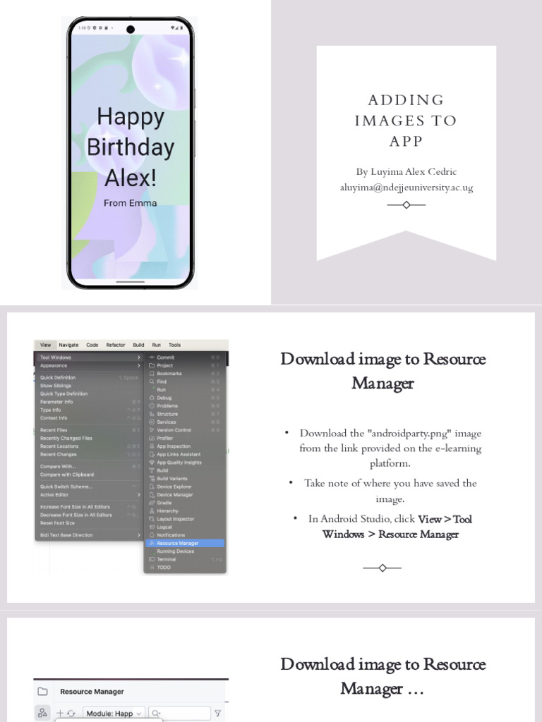 Adding Images To Android App | PDF | Mobile App | Parameter (Computer Programming)