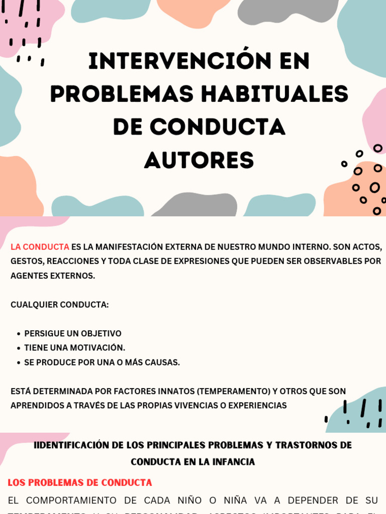 Intervención en Problemas Habituales de Conducta Ut4 | PDF ...