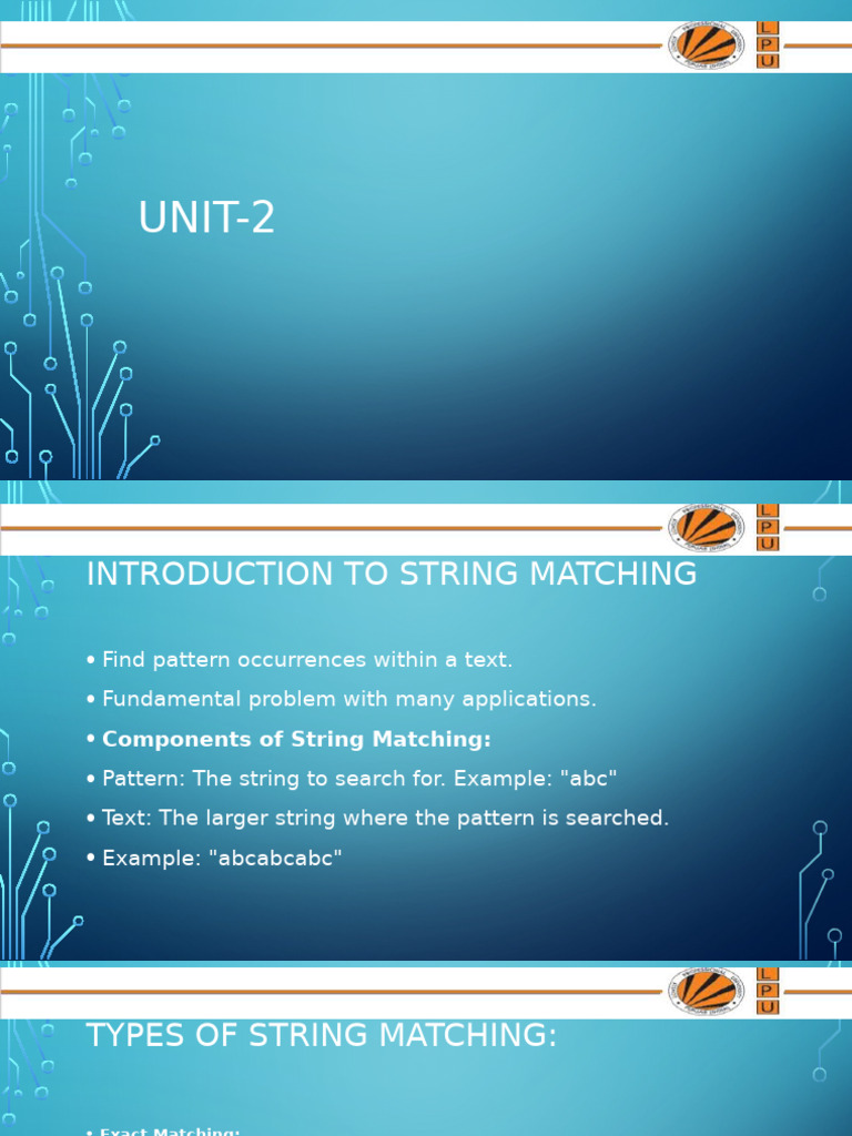 Introduction To String Matching | PDF | String (Computer Science) | Geometry
