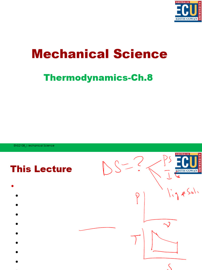 Lecture_Thermodynamics_Chp8_V3-1 | PDF | Entropy | Heat
