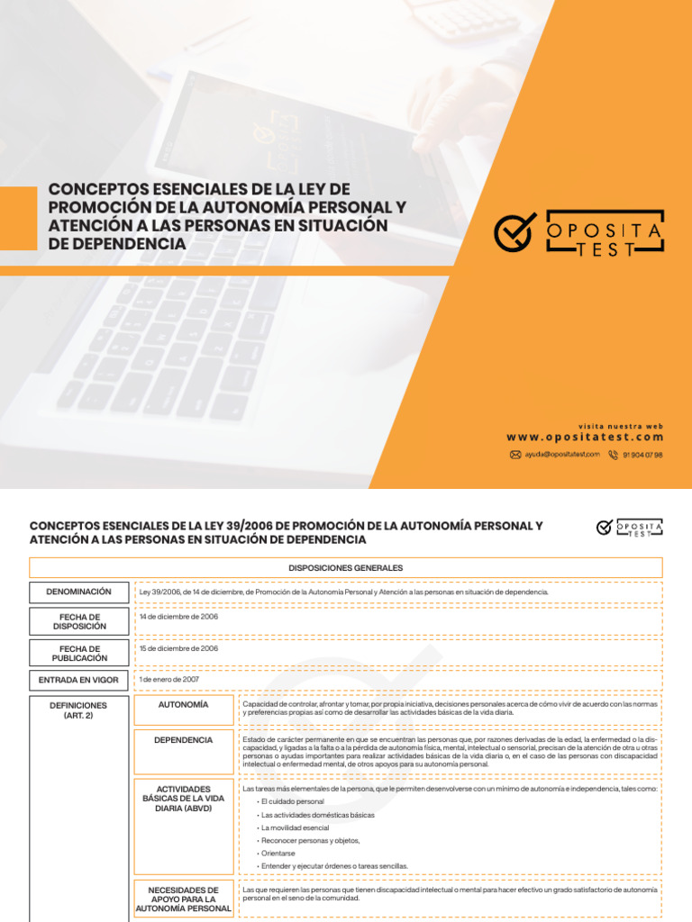 Ley de Dependencia | PDF | Trabajo Social | Invalidez