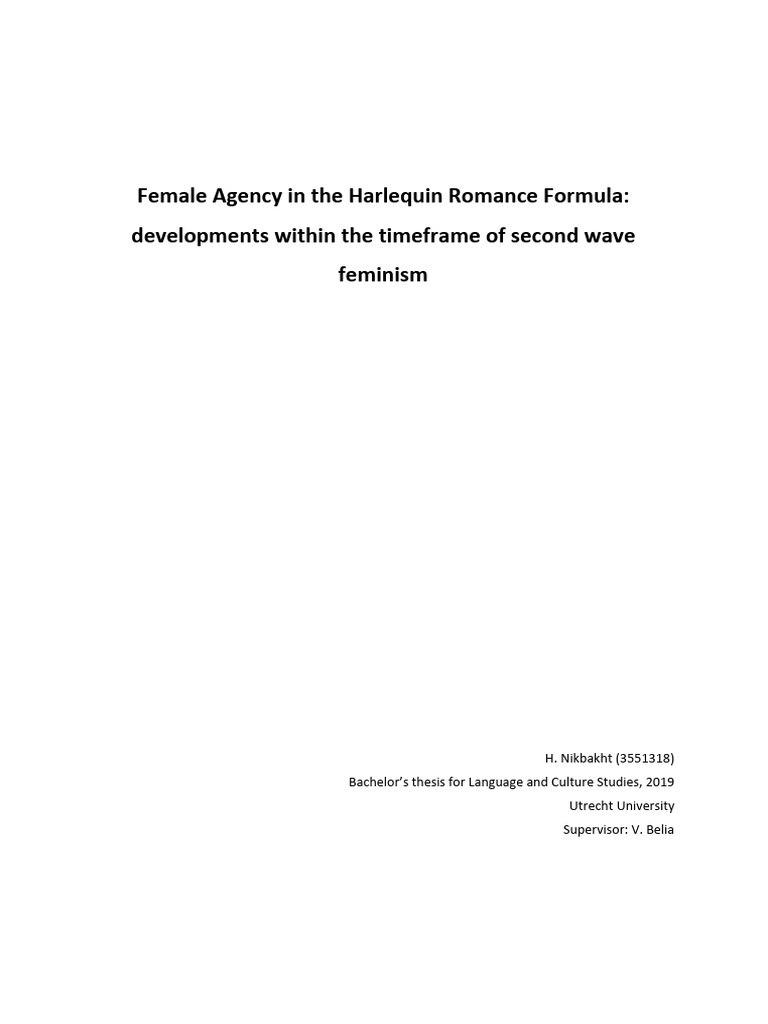 H. Nikbakht, Female Agency in - 70s - 80s Harlequin | PDF | Romance ...