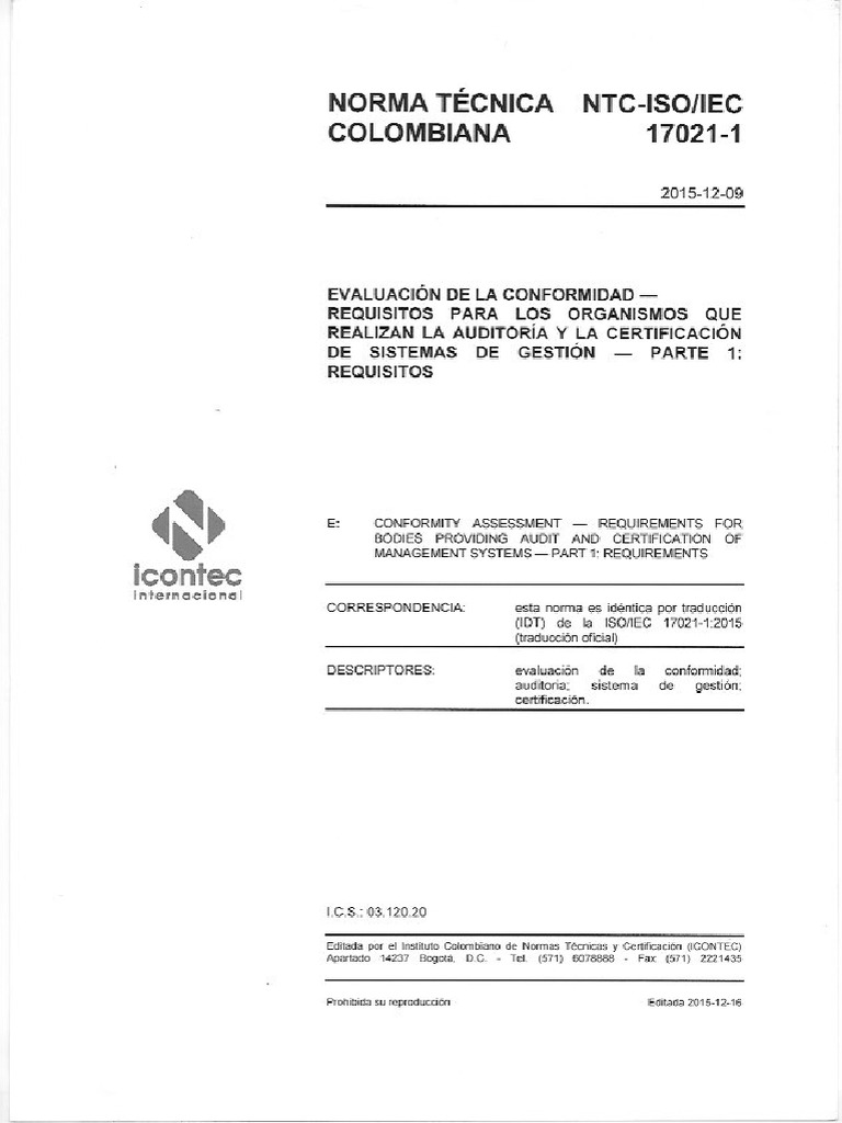 Iso 17021 2015 | PDF