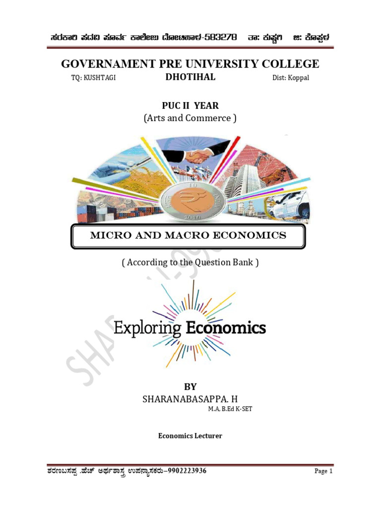 PUC-II Eco Notes New 2022-23 (22) (2) | PDF
