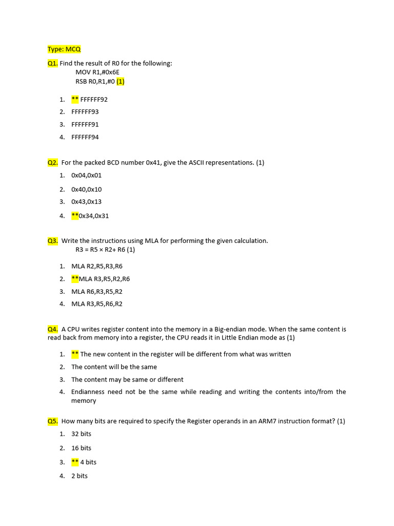 ES Epad Question Paper - Solution | PDF | Assembly Language | Computer ...