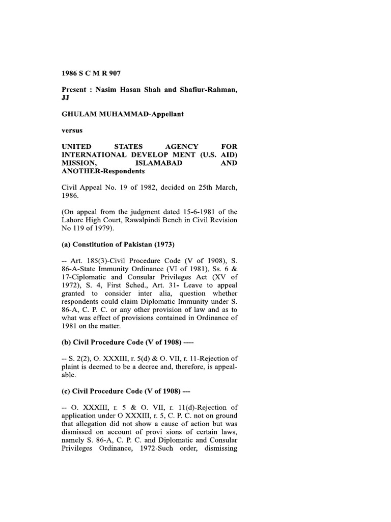 1986 SCMR 907 SC | PDF