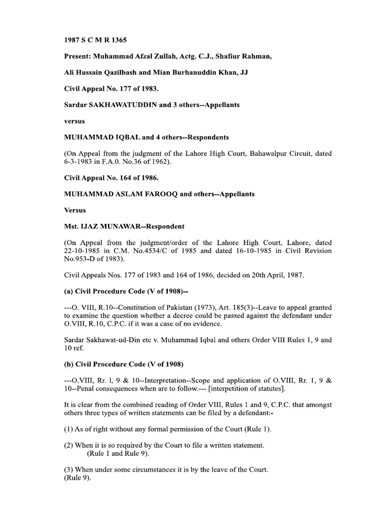 1897 SCMR 1365 | PDF