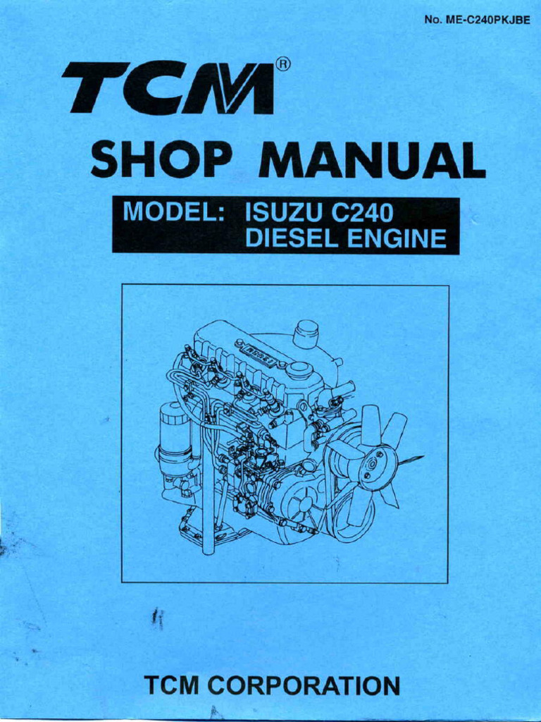 TCM Isuzu Diesel Engine c240 Workshop Manual | PDF