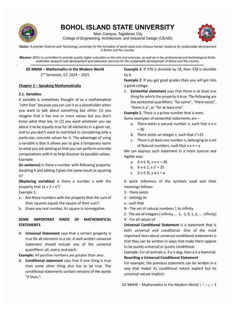 Lesson 2M - GE MMW - 080425 | PDF