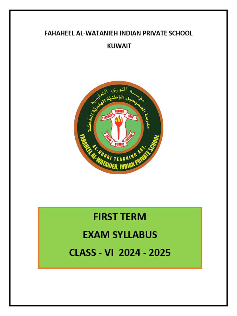 CLASS_6__24___25__FIRST_TERM_SYLLABUS_COMPILATION | PDF | Arduino ...
