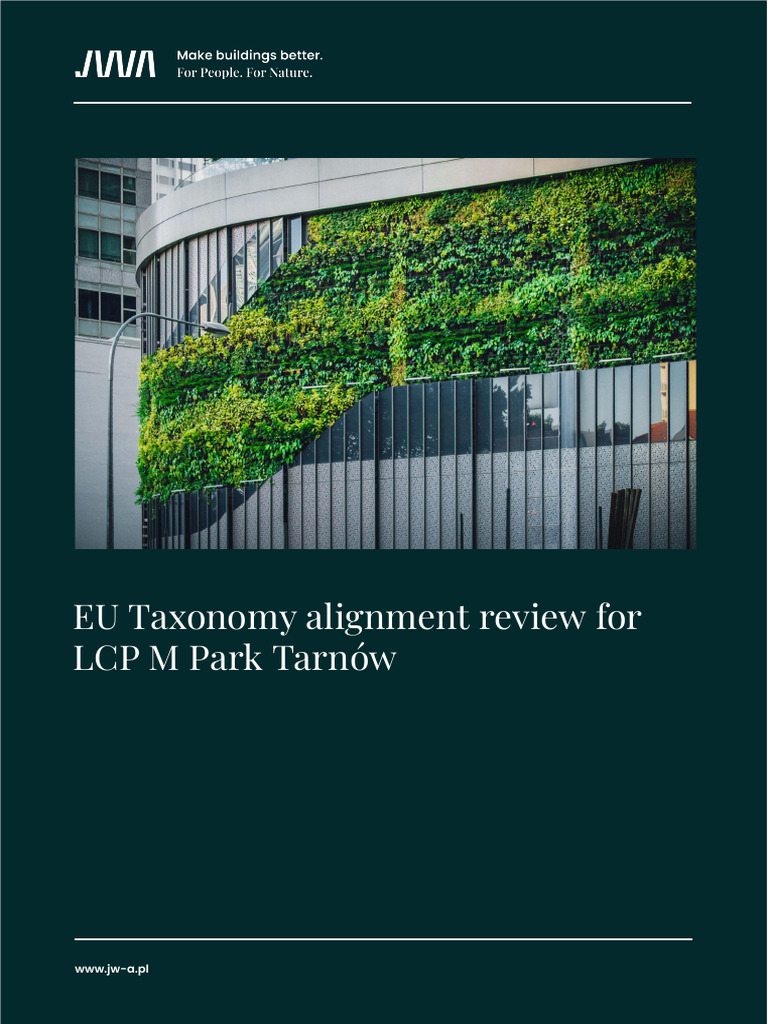 LCP MPark Tarnów - EU Taxonomy Report Rev01 | PDF | Natural Environment ...