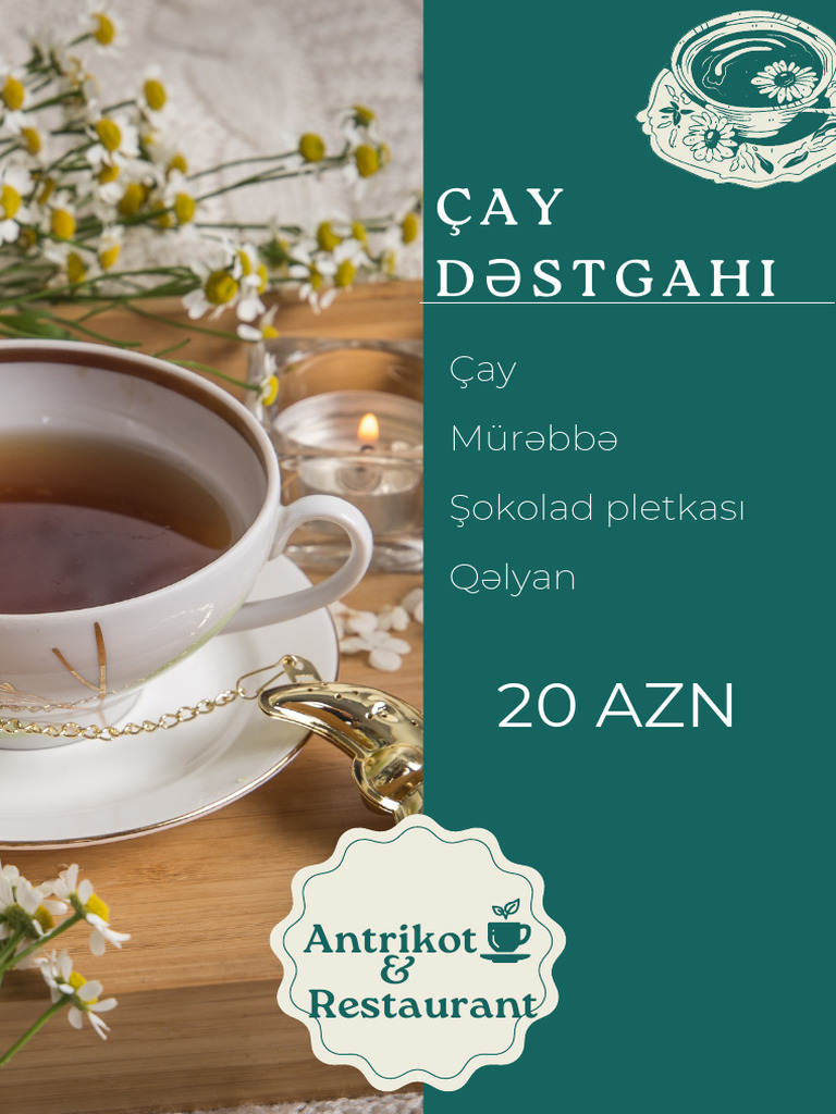 Green Simple Tea Menu | PDF