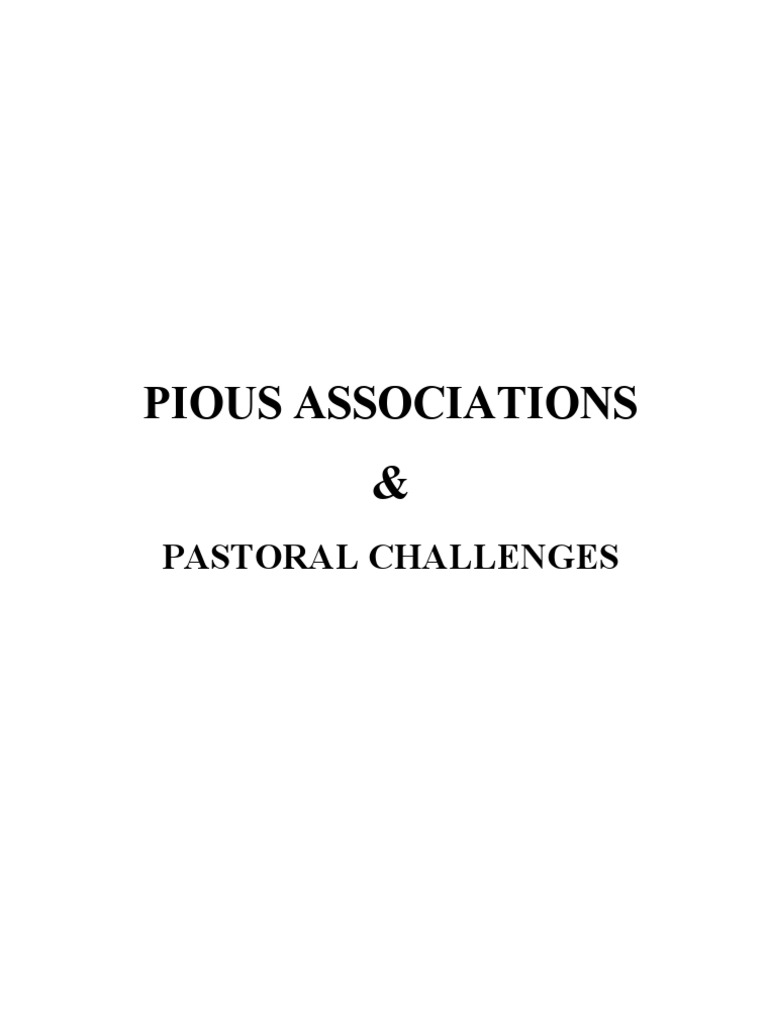 Pious Association Seminar | PDF | Religious Faiths | Christian Belief ...