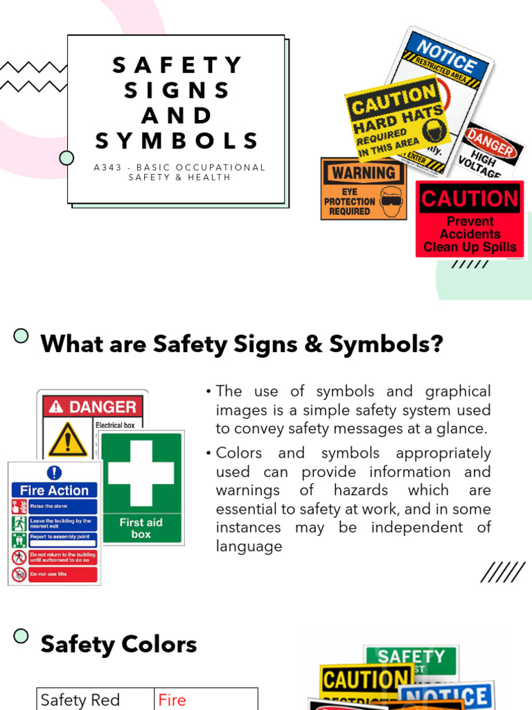 Safety Signs and Symbols Overview | PDF | Safety | Occupational Safety ...