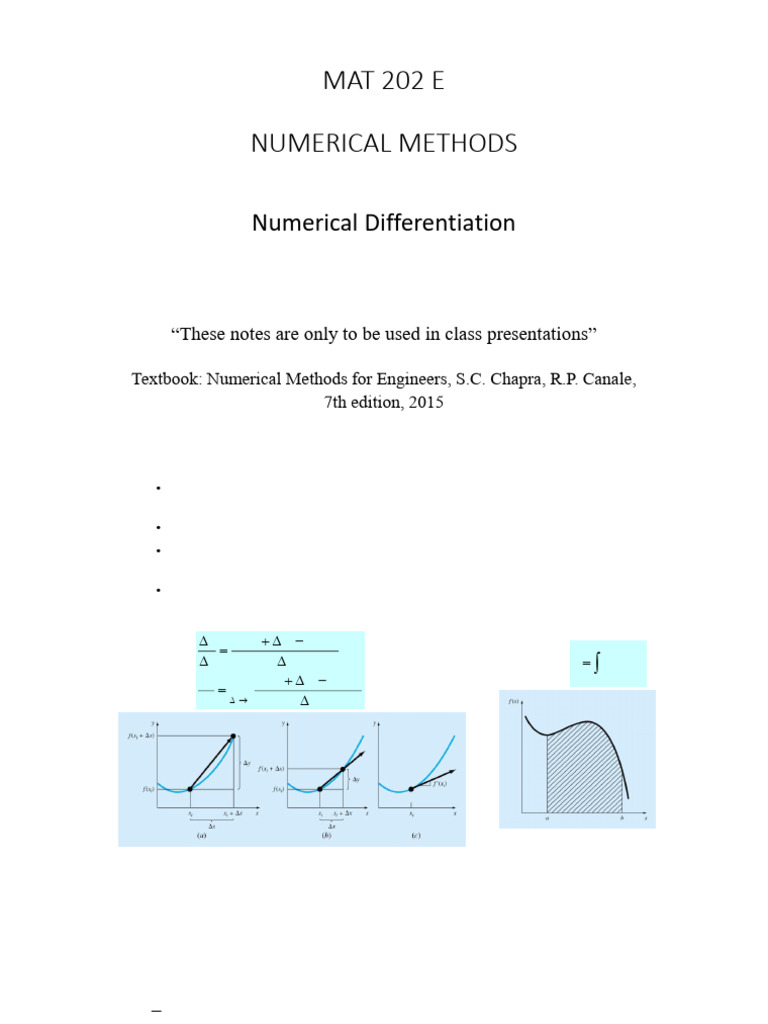 L9 NumericalDifferentiation | PDF | Finite Difference | Analysis