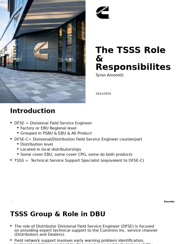TSSS Role and Responsibilities Overview | PDF | Information