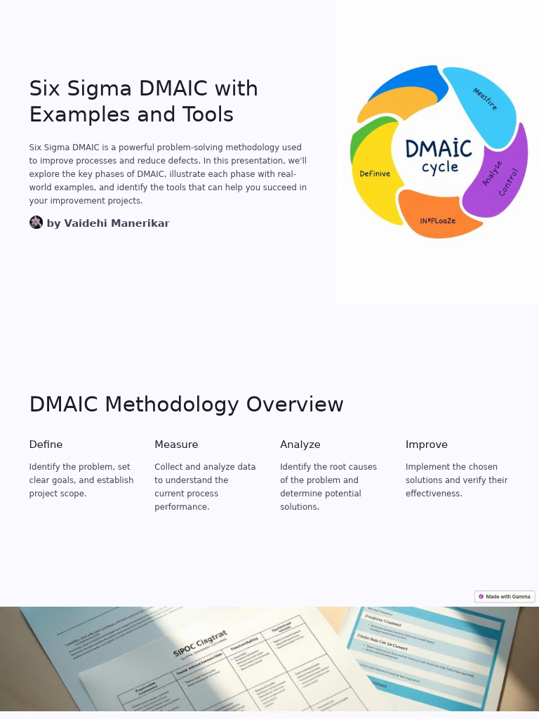 Six Sigma DMAIC With Examples and Tools | PDF | Data | Accuracy And ...