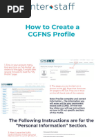 CGFNS Applicant Portal Guide | PDF | Identity Document | Nursing