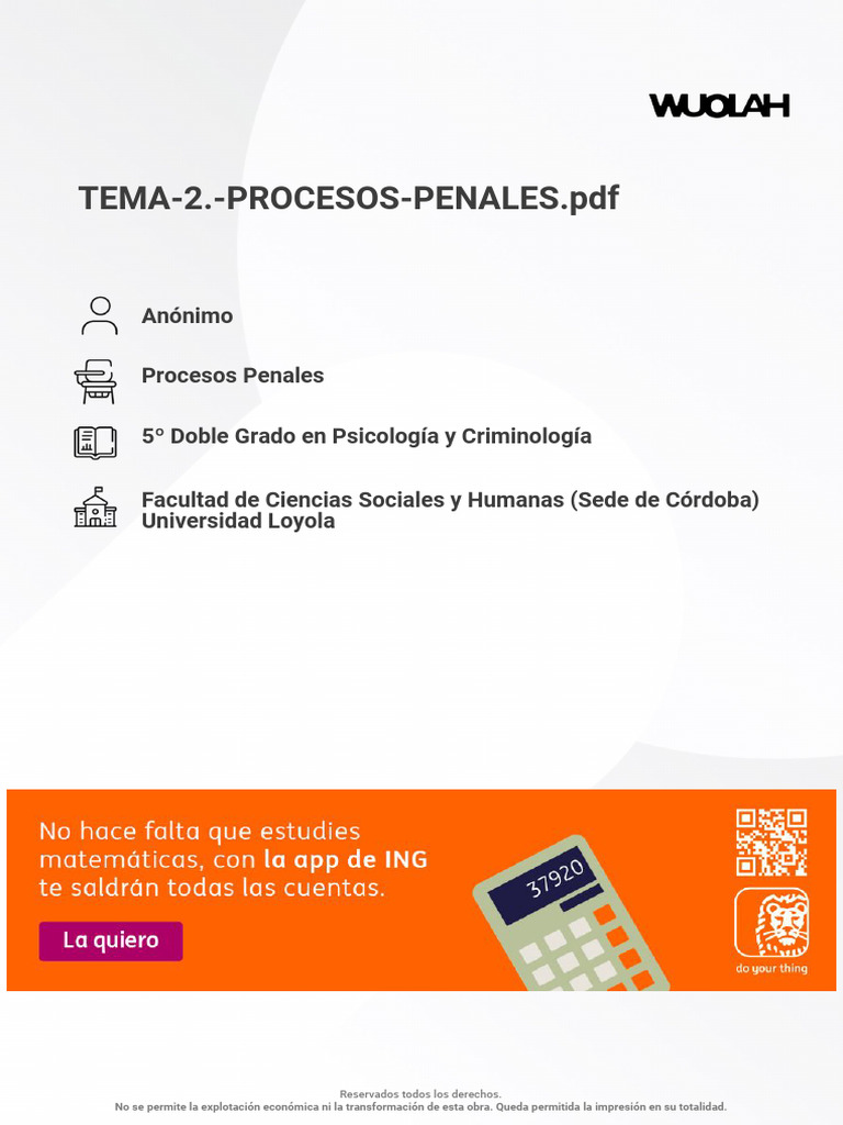 Wuolah Free TEMA 2. PROCESOS PENALES | PDF | Castigos | Ley común