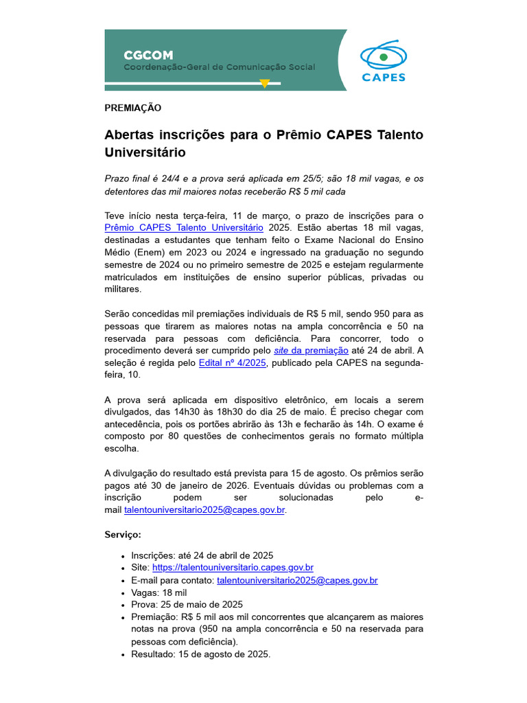 Premio Capes | PDF