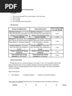 Debate Competition Judging Criteria | PDF | Reasoning | Public Speaking