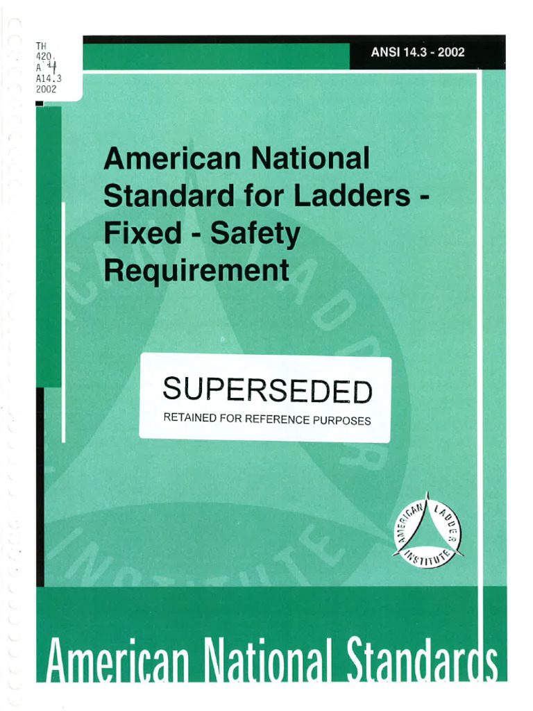 ANSI A 14.3 - 2002 - Standards-For-ladders | PDF