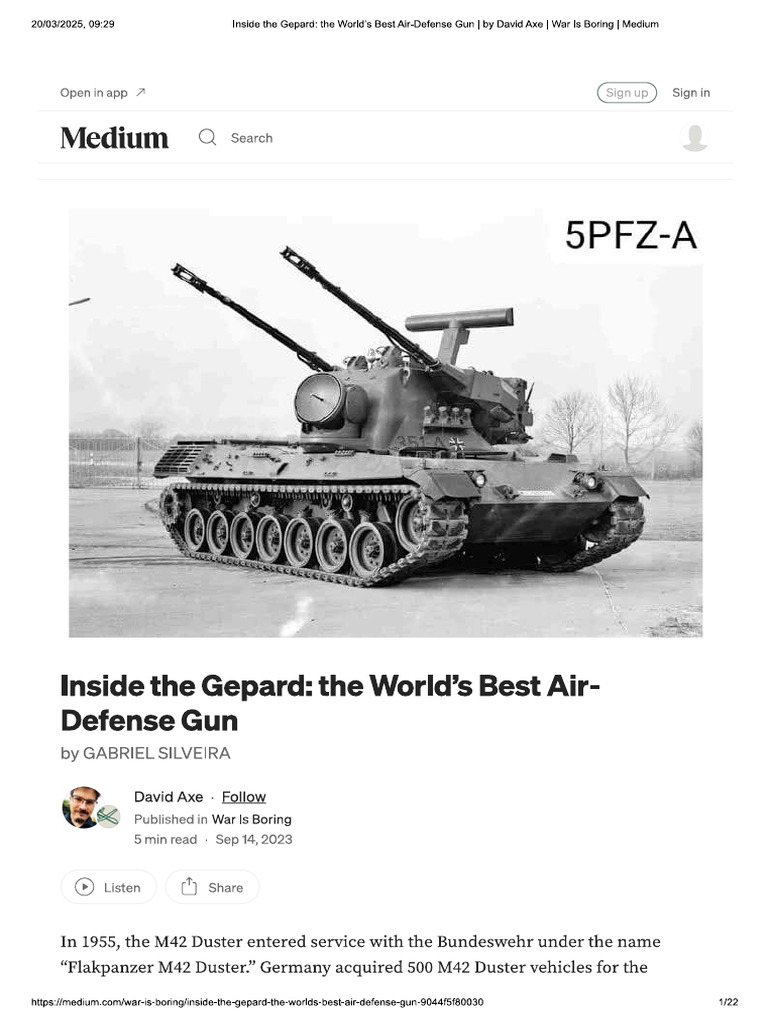 Inside the Gepard the World’s Best Air-Defense Gun | PDF