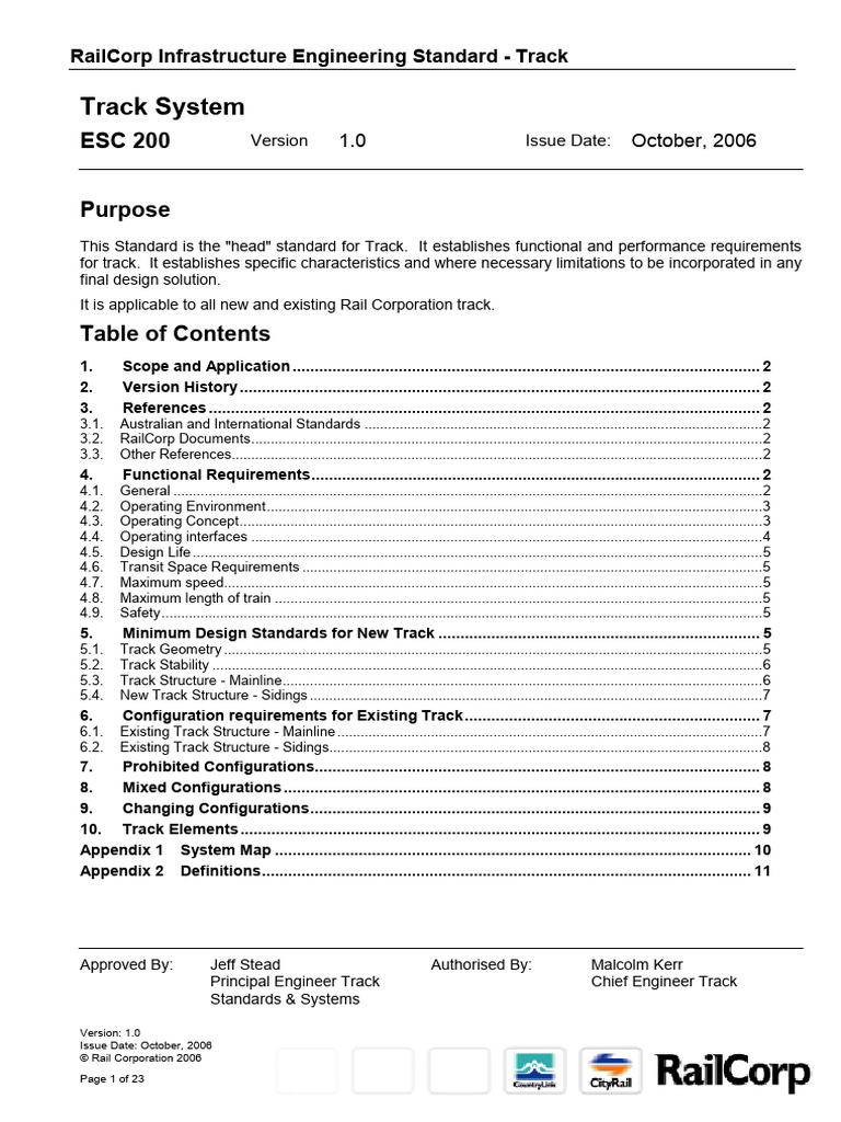 ESC 200 V1 | PDF | Train | Transport