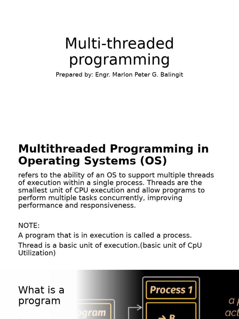 OS Multi Threaded Programming | PDF | Thread (Computing) | Process (Computing)