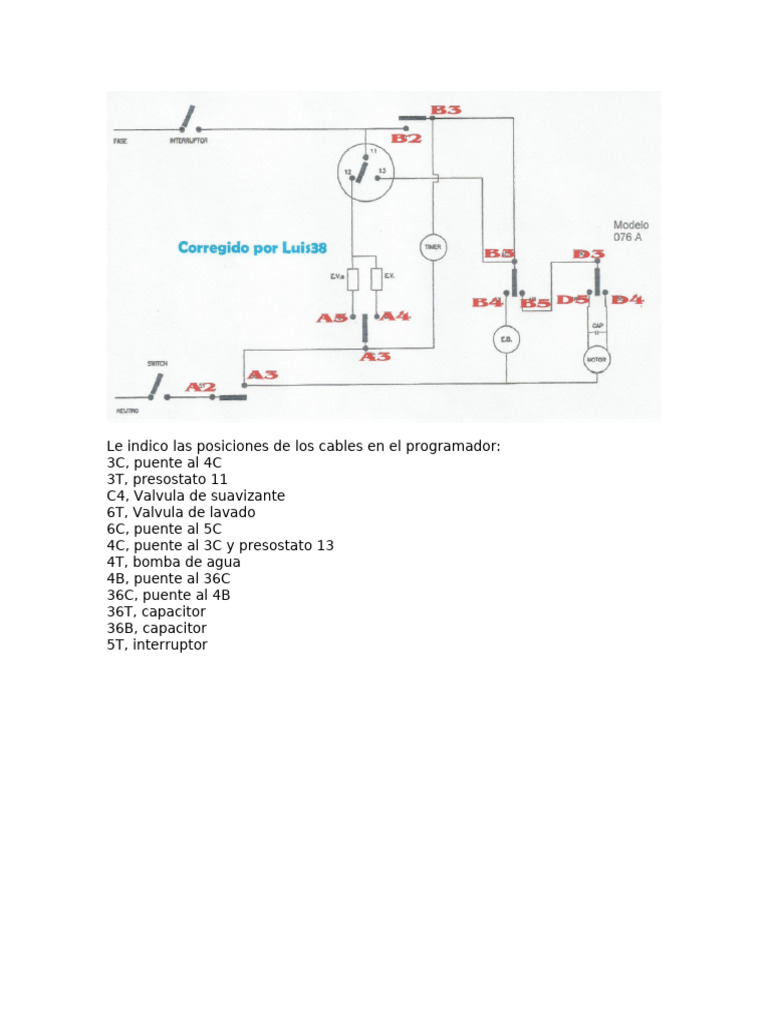 Le Indico Las Posiciones de Los Cables en El Programador | PDF