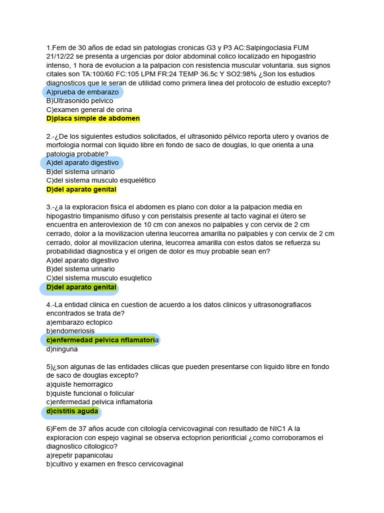 2º Depa Gine | PDF | Útero | El embarazo