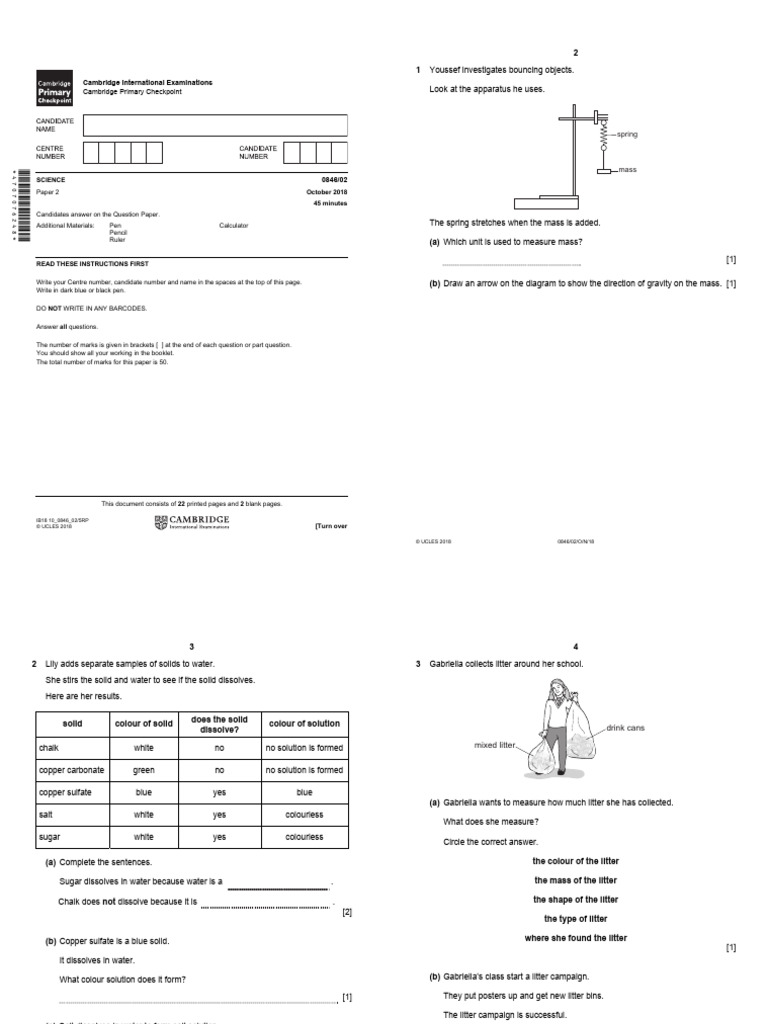 SCIENCE - CHECKPOINT - 2018 - 2019 - 2020 | PDF | Seed | Sound