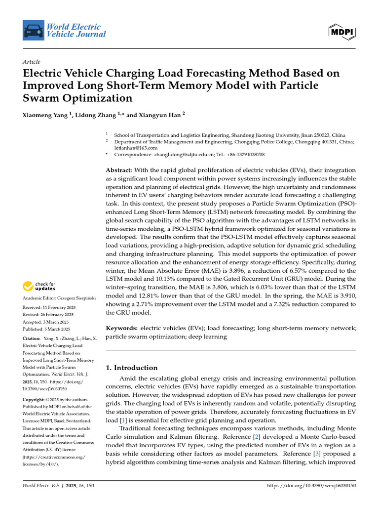 Electric Vehicle Charging Load Forecasting Method Based On | PDF | Machine Learning | Forecasting