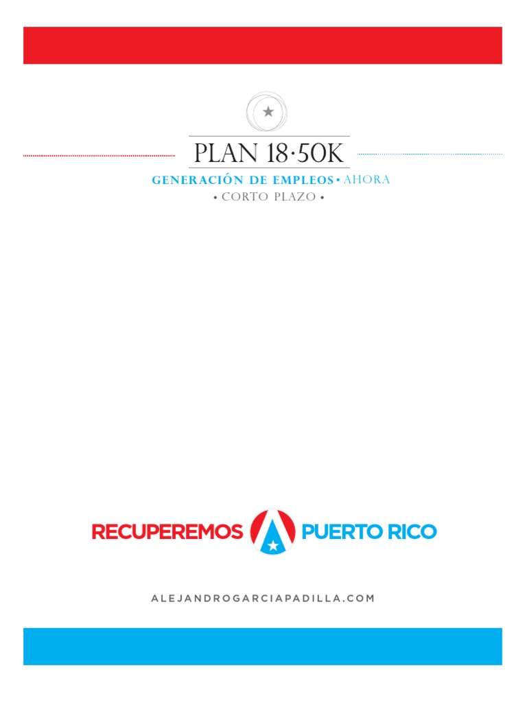 Plan de Empleo Urgente para Puerto Rico | PDF | Puerto Rico | Desempleo