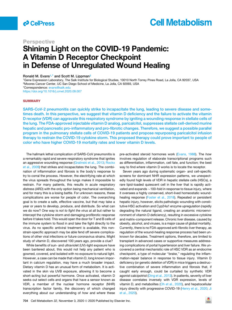 Shining Light On The COVID 19 Pandemic A Vitamin | PDF | Transforming ...