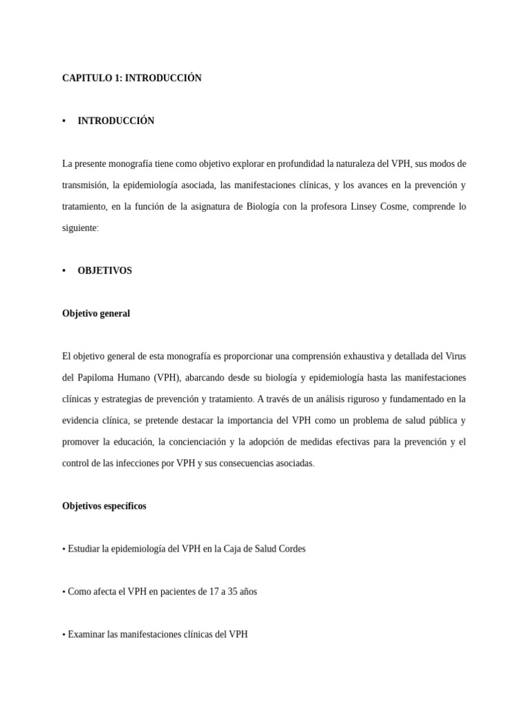 Introducción VPH | PDF