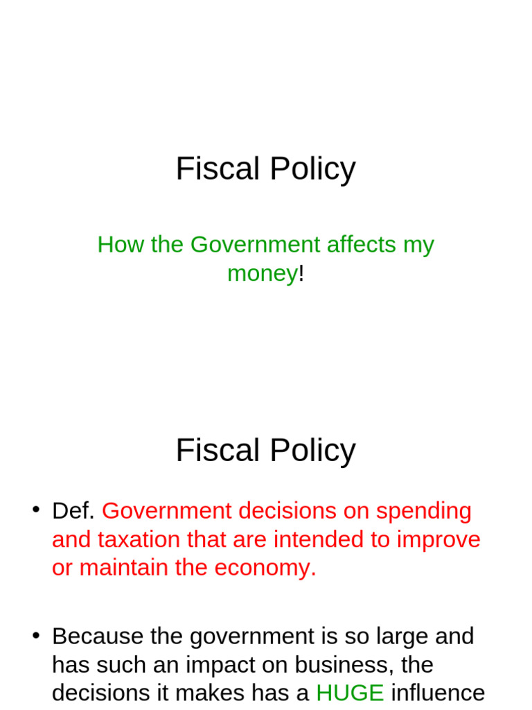 Tools of Fiscal Policy Explained | PDF | Fiscal Policy | Recession