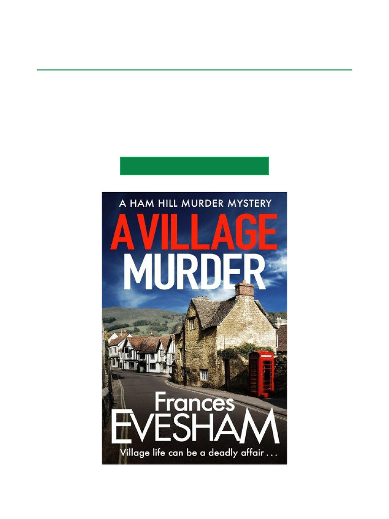 Must Read A Village Murder The Start of A Cozy Crime Series From The ...