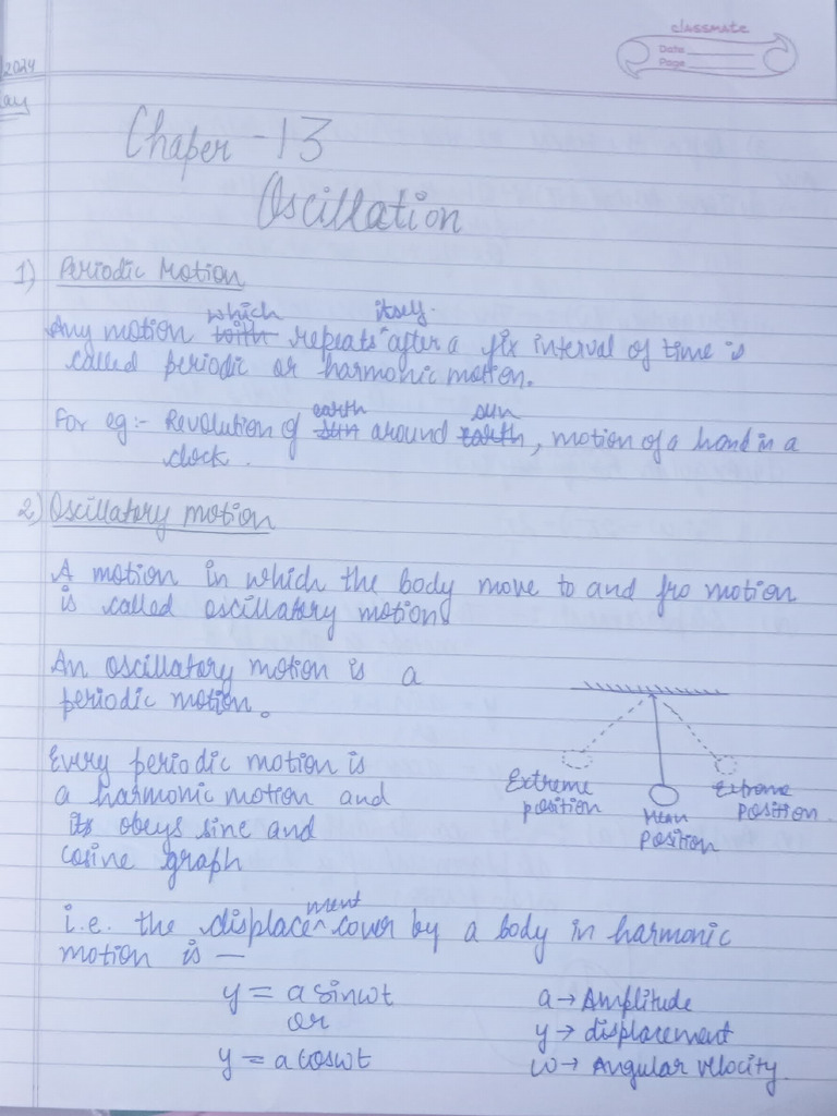 CH 13 Oscillation | PDF