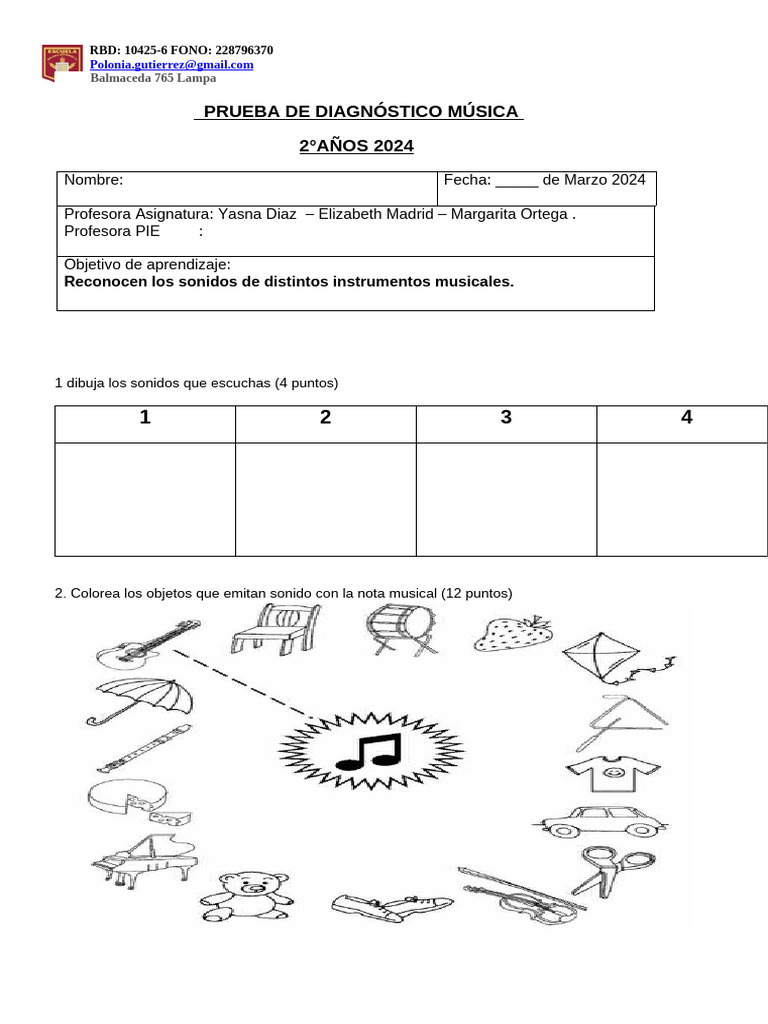 Diagnostico Música | PDF