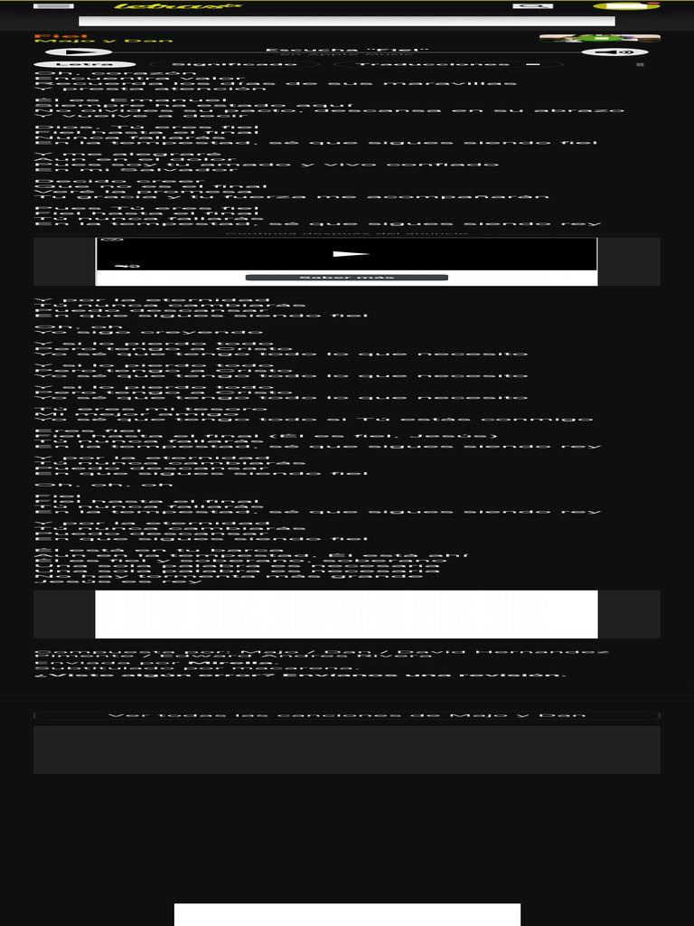 FIEL - Majo y Dan - LEtras | PDF