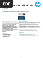 HP Laserjet Pro MFP 4101-4104Dw/Fdn/Fdw Printer Series: Data Sheet ...