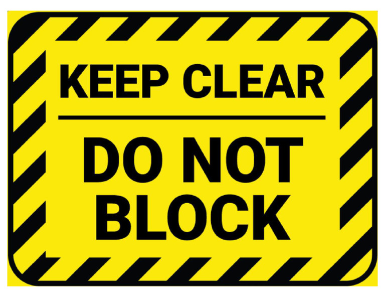 Keep Clear, Do Not Block | PDF