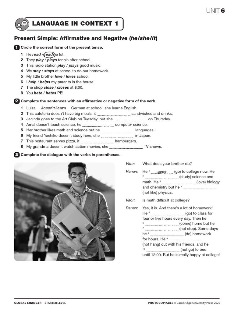 Present Simple Practice Exercises | PDF | Languages | Foreign Language Studies