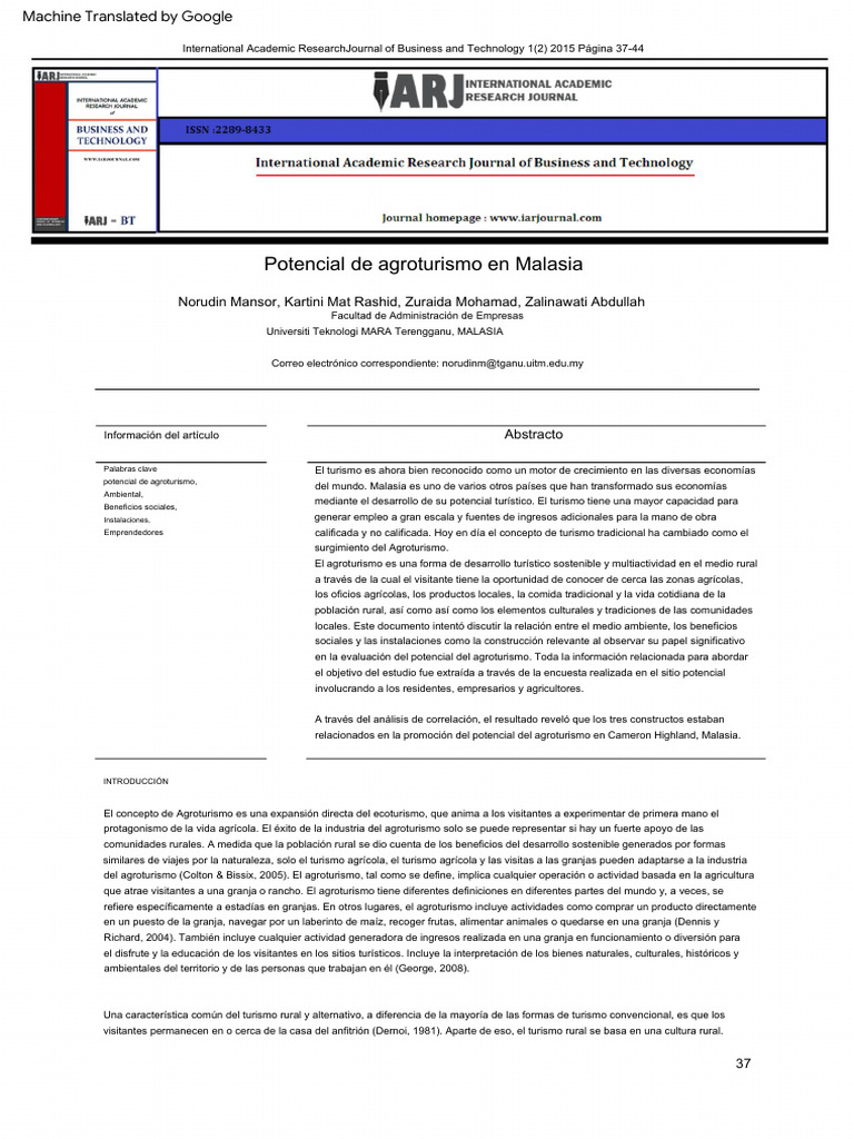 agro 2 | PDF | Turismo | Agricultura