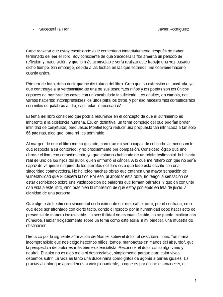 Sucederá La Flor | PDF