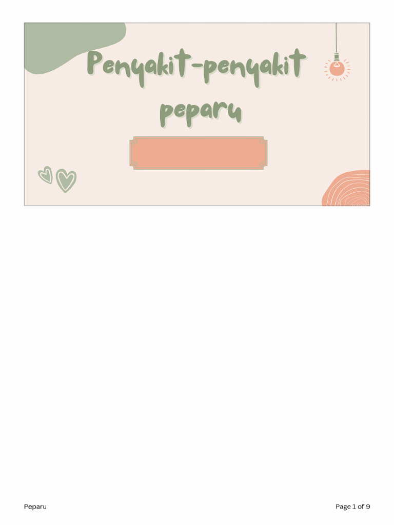 Penyakit-Penyakit Peparu | PDF