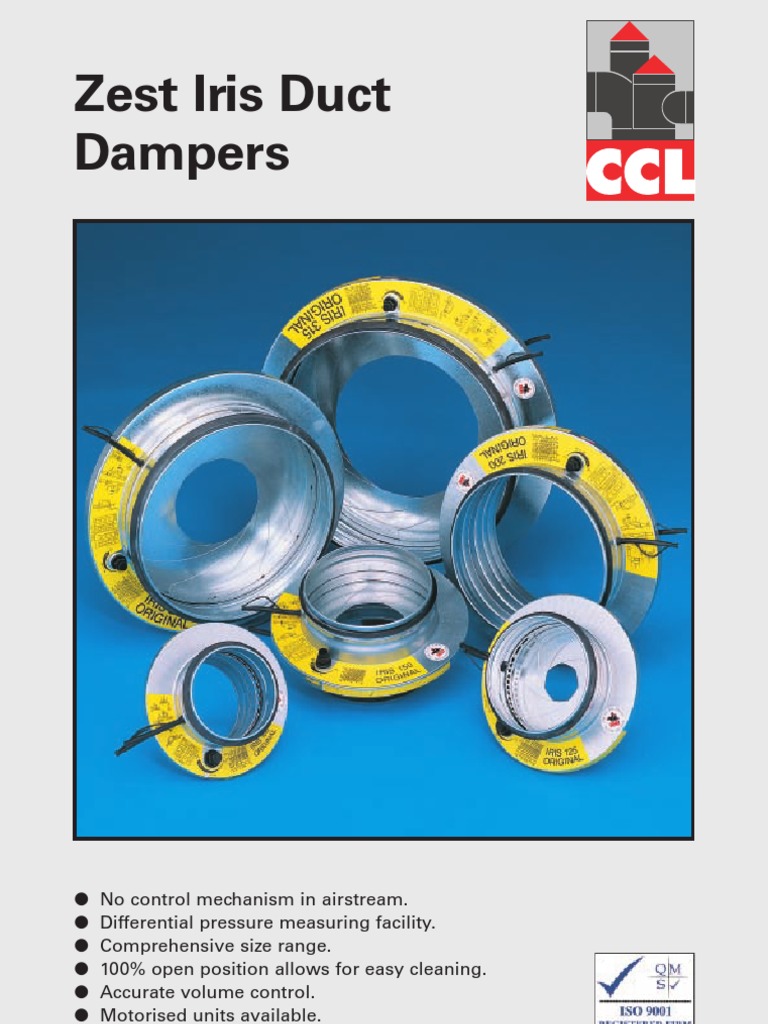 Zest Iris Duct Damper | PDF | Duct (Flow) | Mechanical Engineering