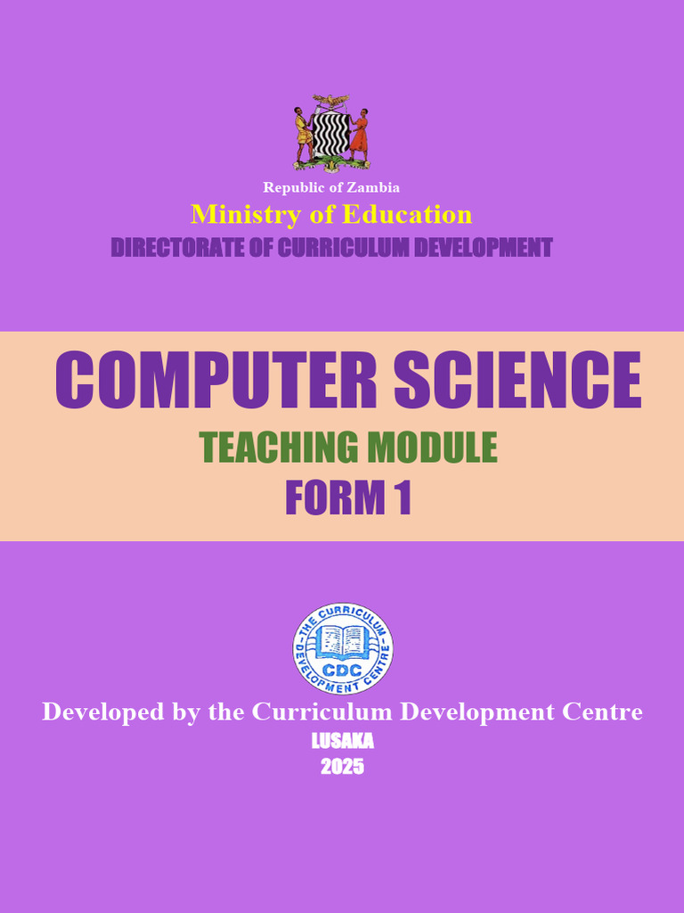 FORM 1 Comp Sci MODULE For 2024 Syllabus | PDF | Educational Technology | Computer Science